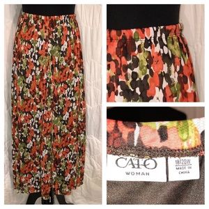 Cato | Skirts | 82w Cato Abstract Fall Floral Print Skirt Nwot | Poshmark